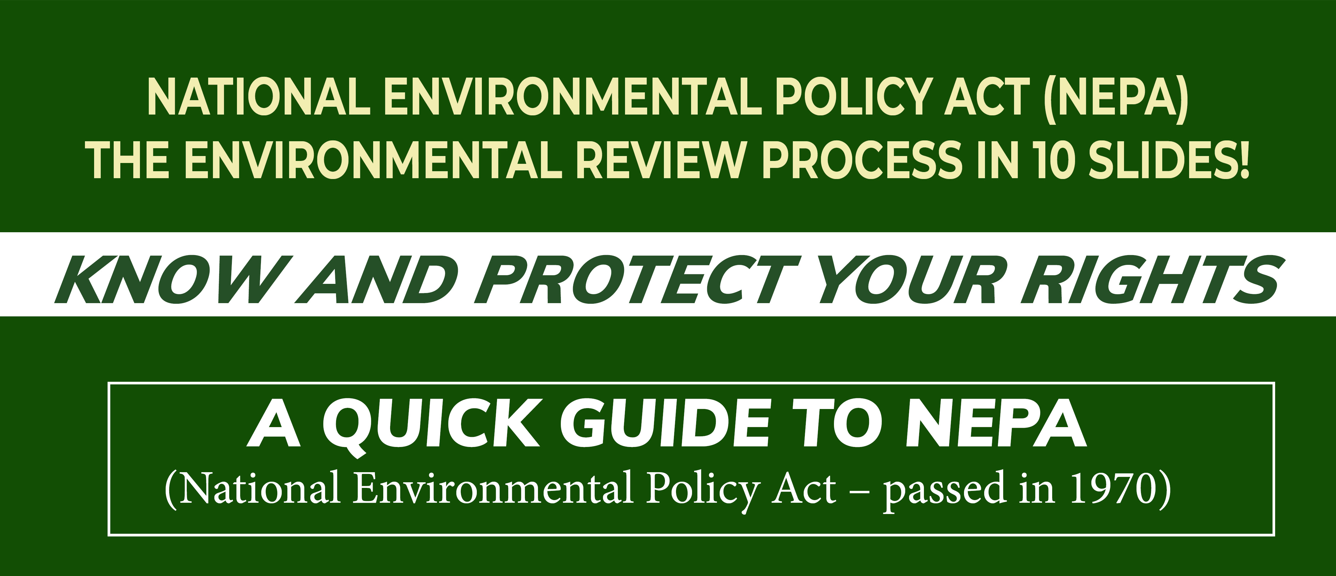 National Environmental Policy Act (NEPA) – Know And Protect Your Rights ...